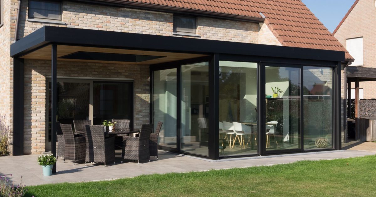 Moderne veranda in Assenede